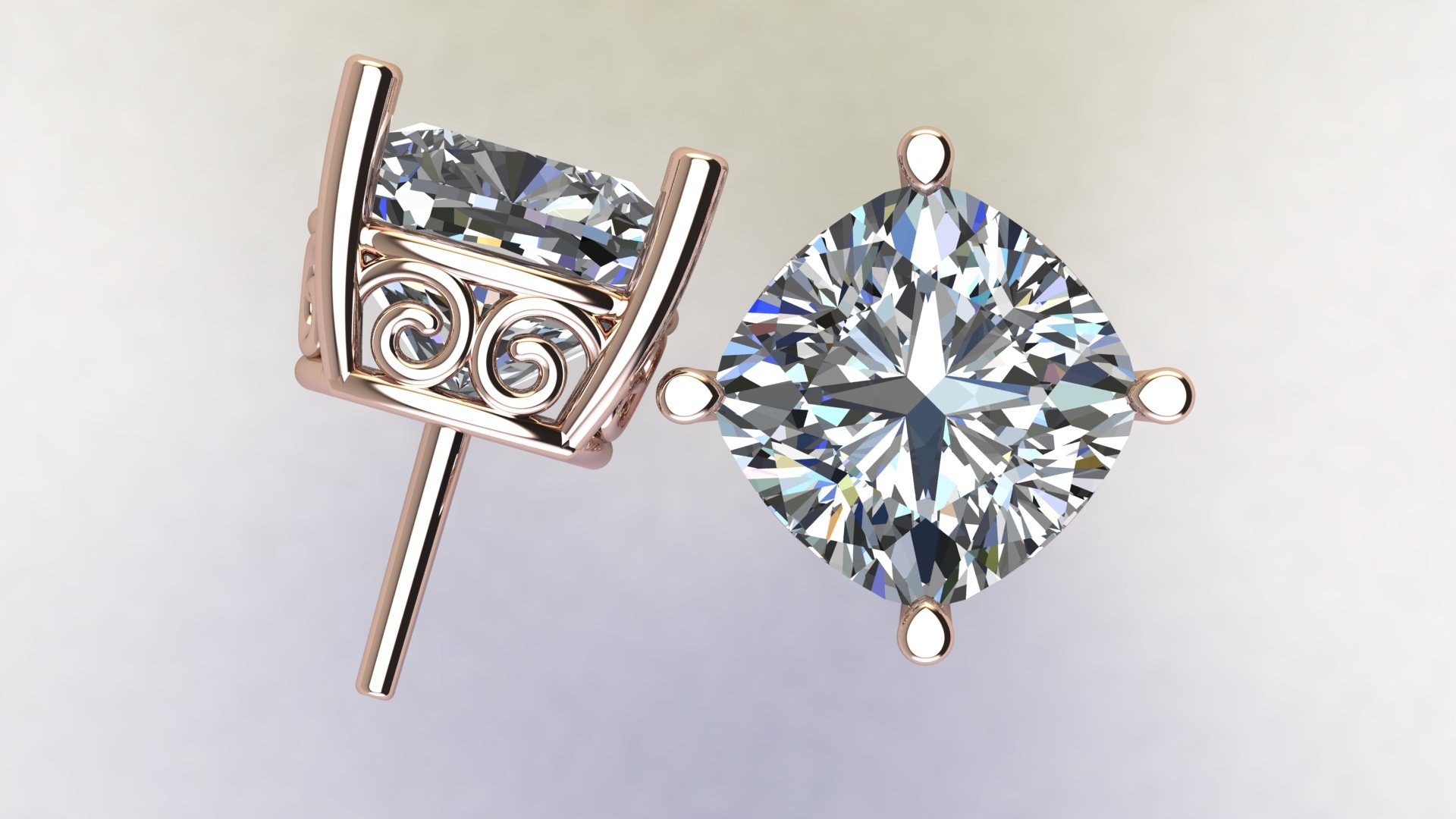 Gold Earing Model - TurboSquid 1810619