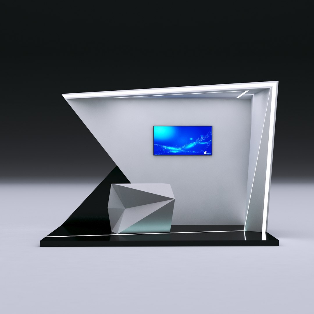 Futuristic Booth 3D - TurboSquid 1581397