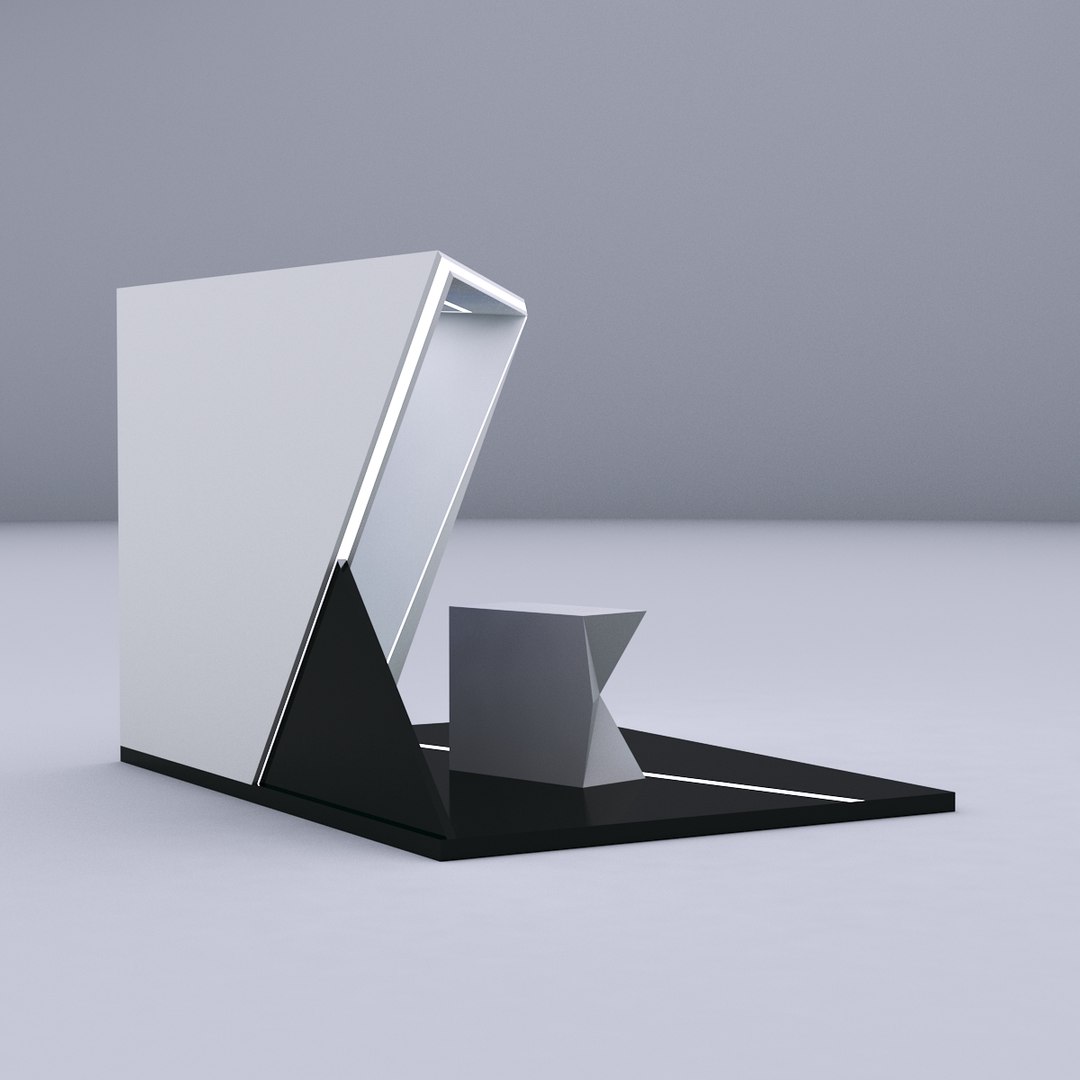 Futuristic Booth 3D - TurboSquid 1581397