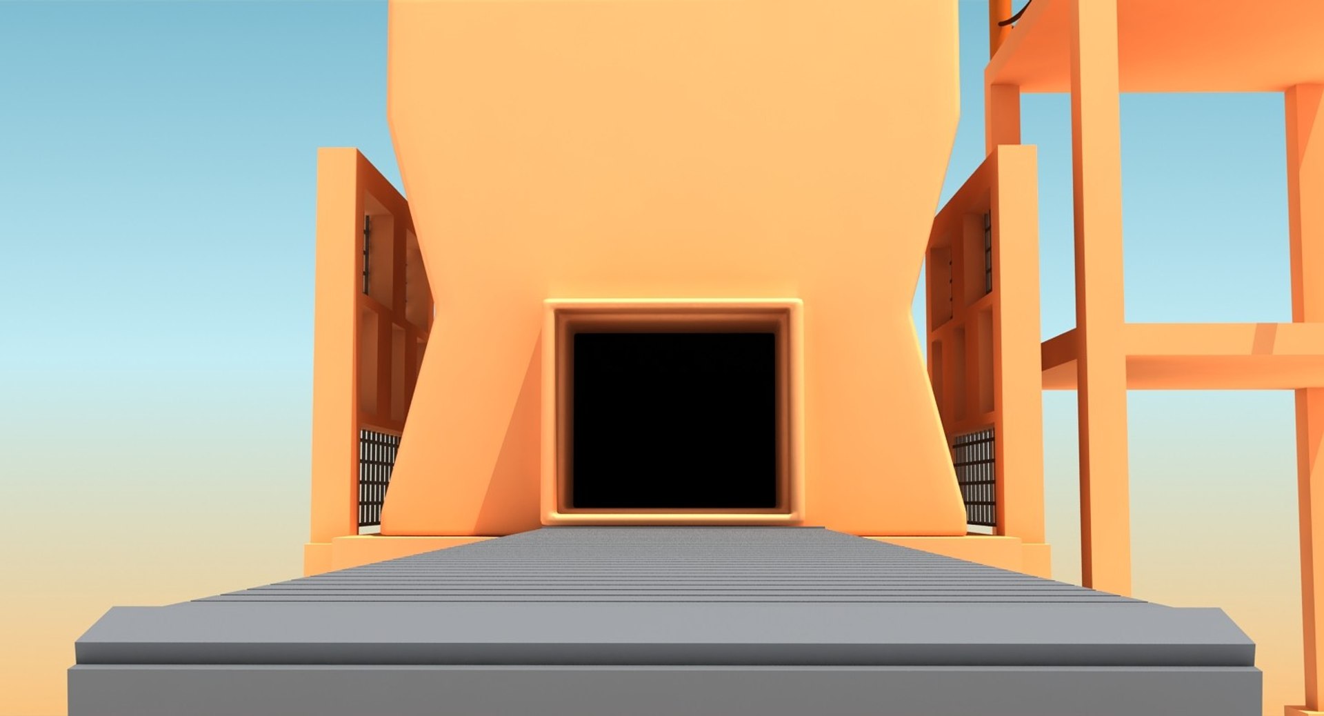 3d Cartoon Block Machine Model