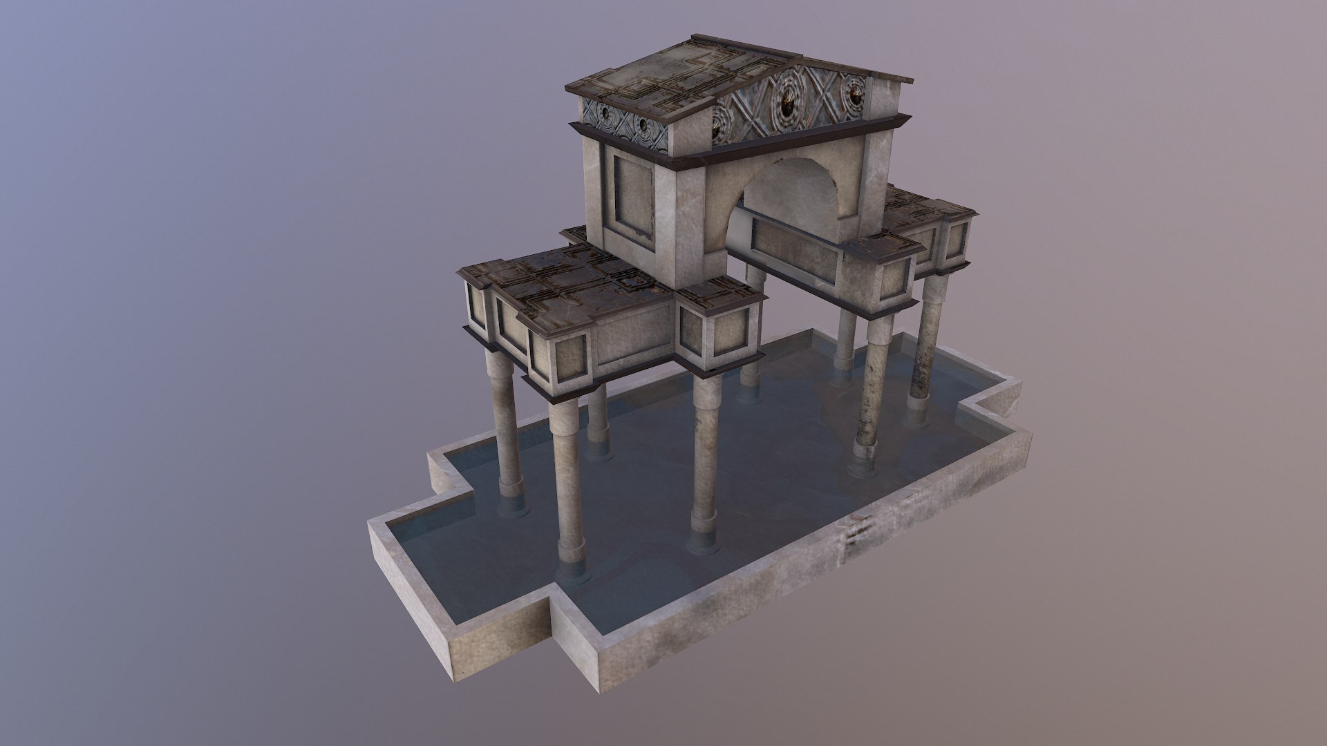 3D Low Poly Ornamental Pool model - TurboSquid 1753731