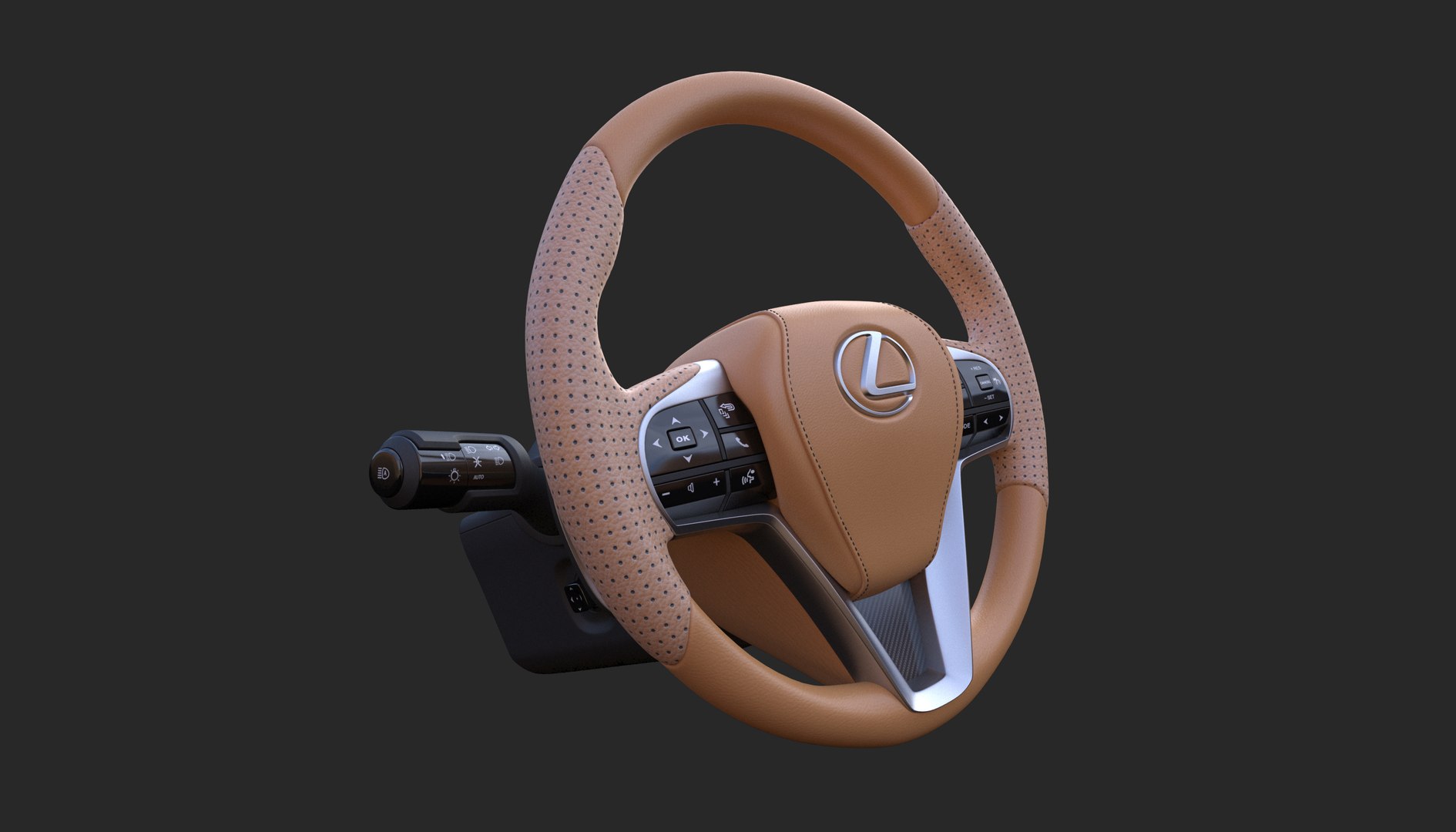 Lexus steering wheel 3D model - TurboSquid 1323341