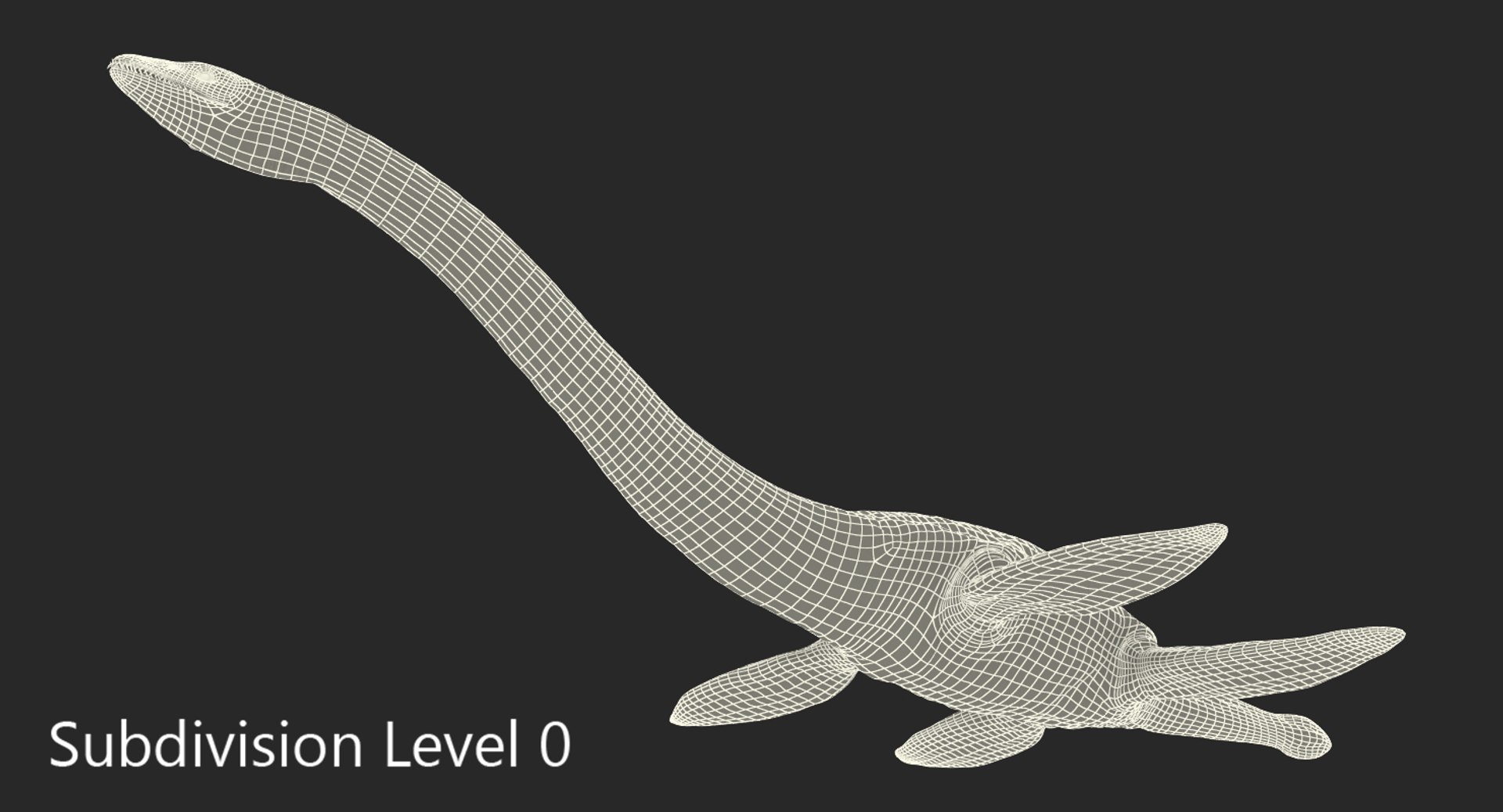 plesiosauria marine reptile dinosaur 3d model