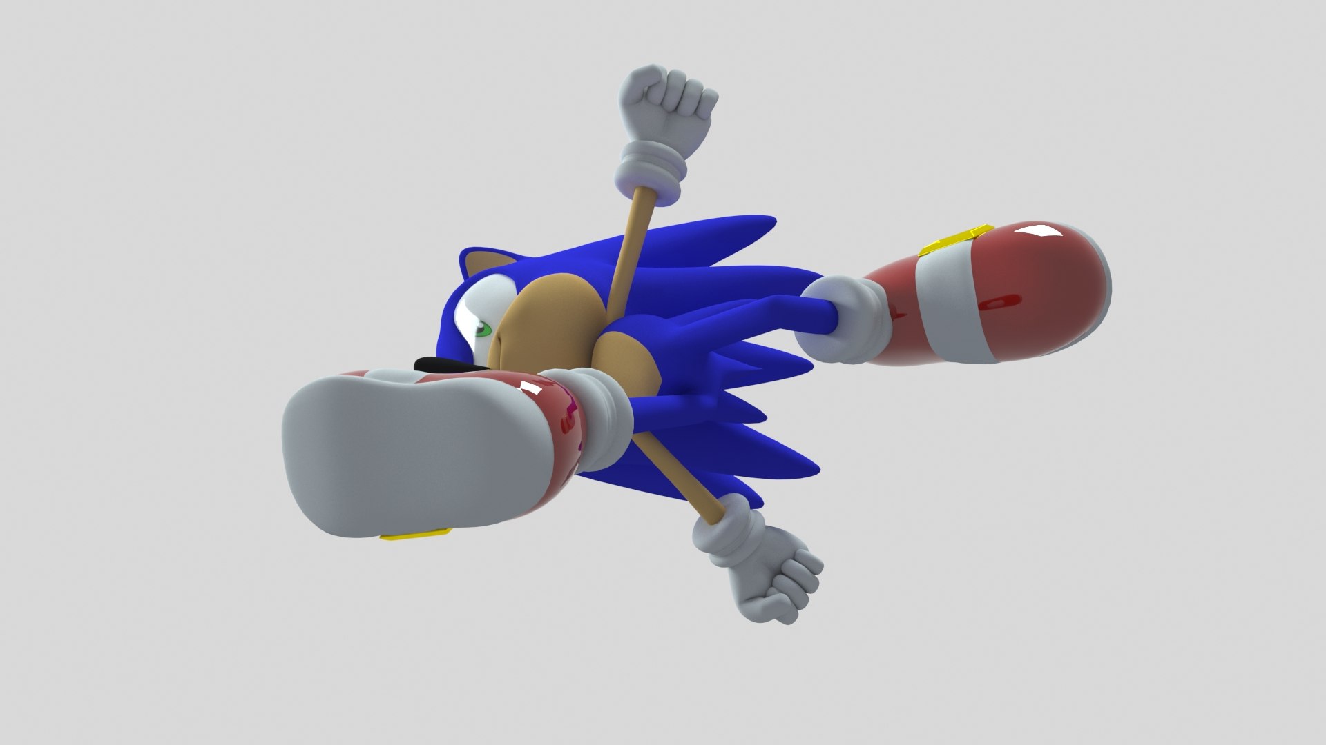 Sonic Hedgehog Character Rigged 3D - TurboSquid 1517341
