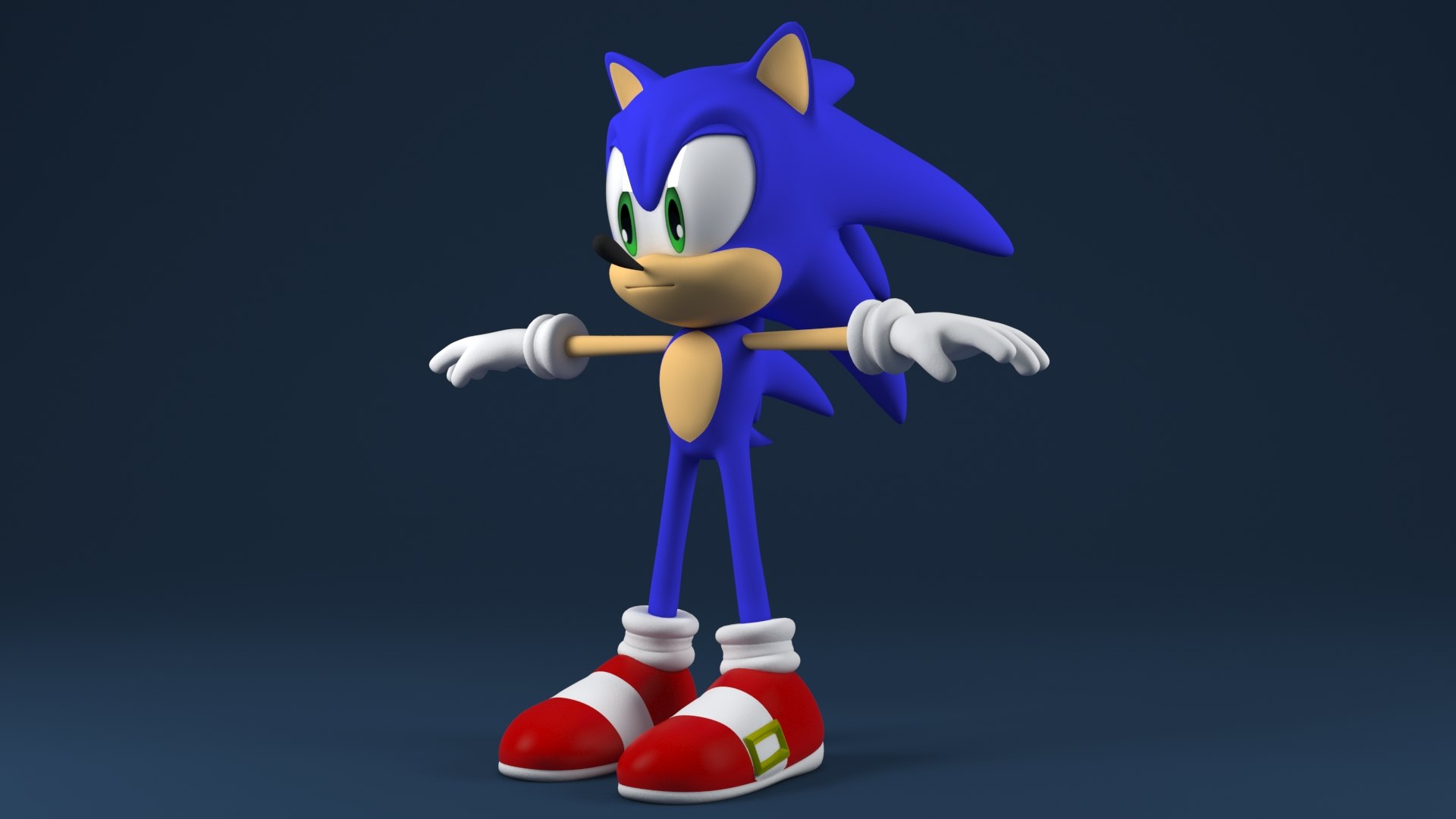 Sonic Hedgehog Character Rigged 3D - TurboSquid 1517341