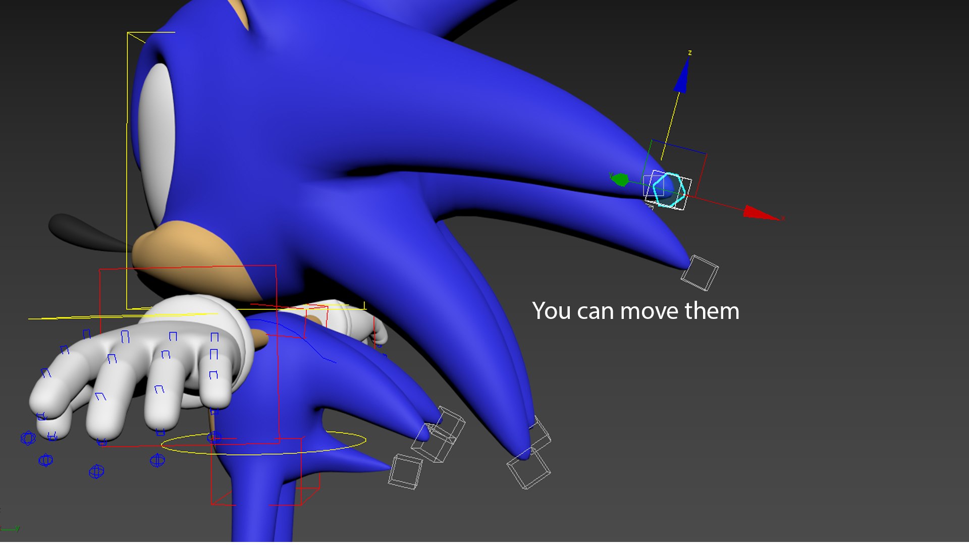 Sonic Hedgehog Character Rigged 3D - TurboSquid 1517341