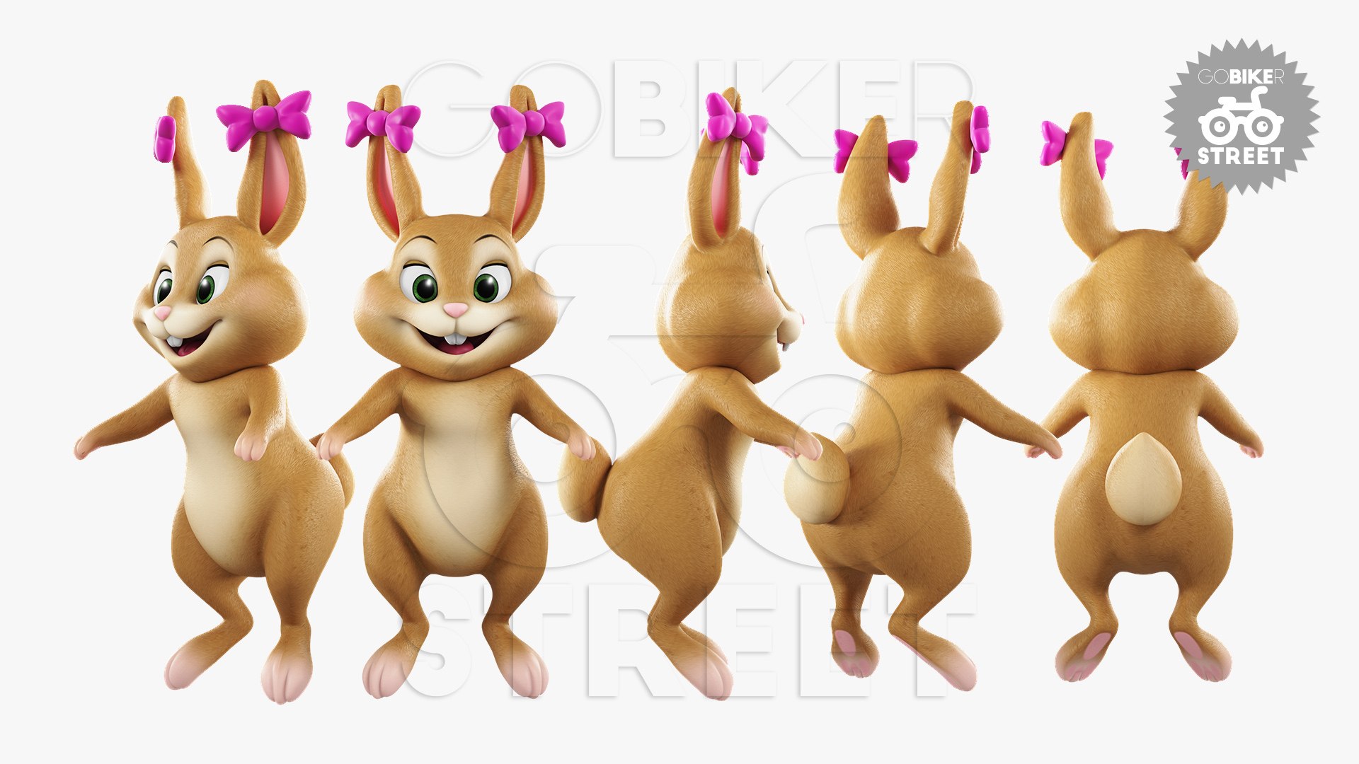 EASTER RABBITS COUPLE Bonus Set Eggs Model - TurboSquid 1860026