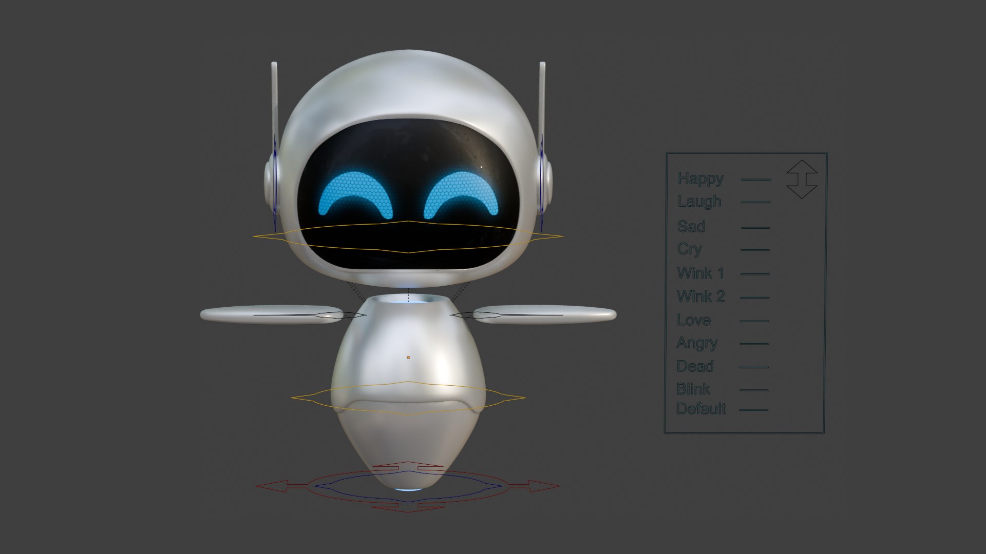Cute Mini Robot Rigged 3D Model - TurboSquid 2384474