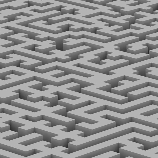 3ds max square labyrinth