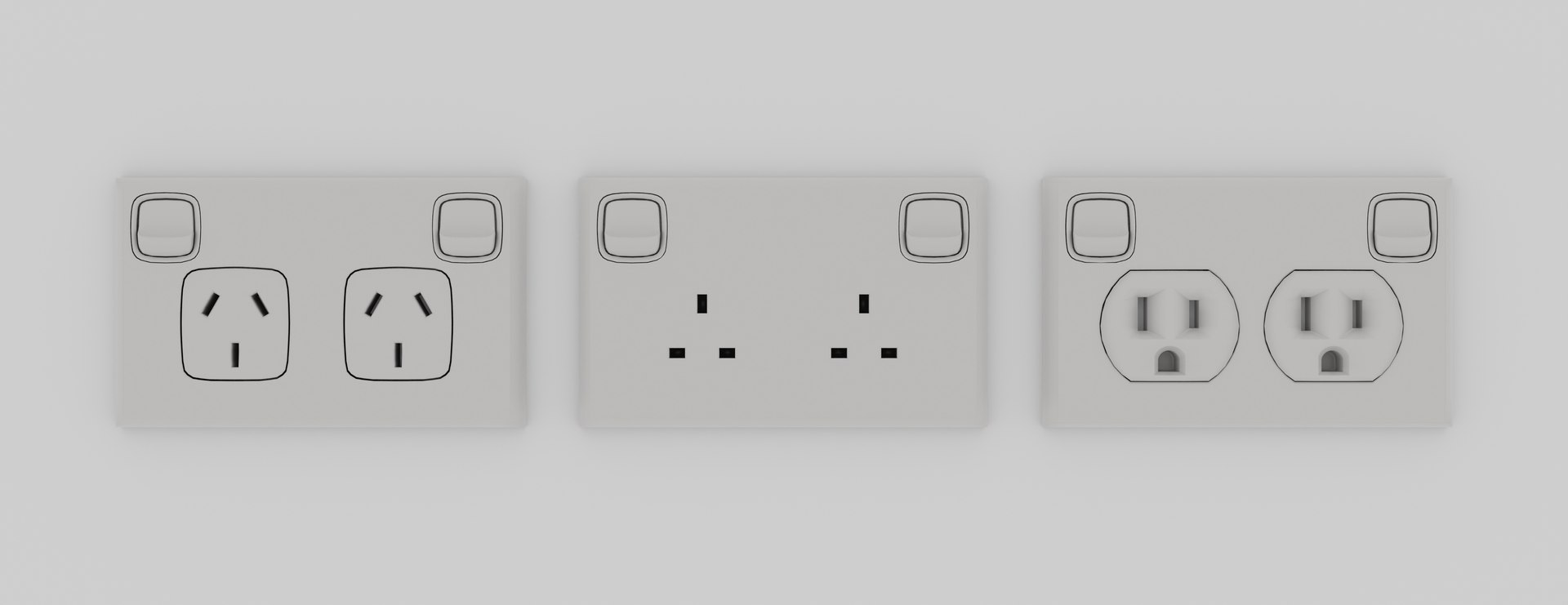 Power Outlets 3D - TurboSquid 1522045