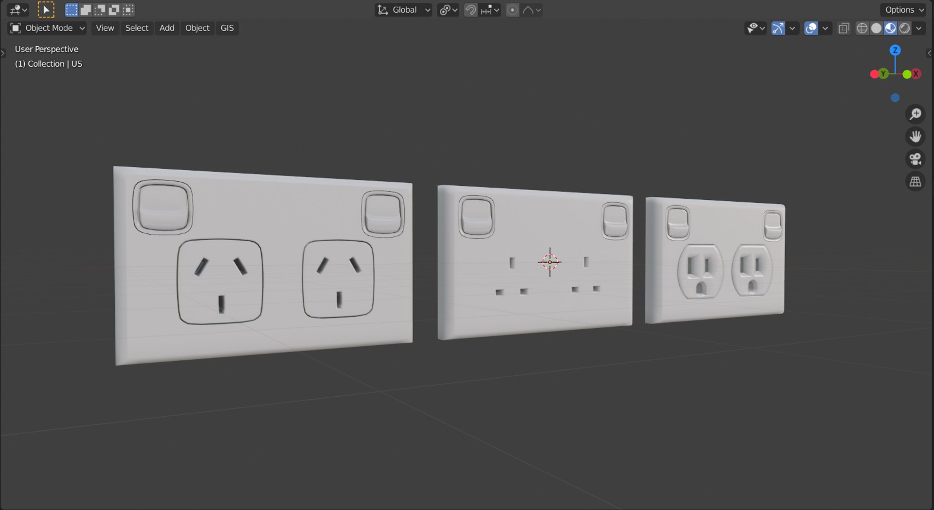 Power Outlets 3D - TurboSquid 1522045