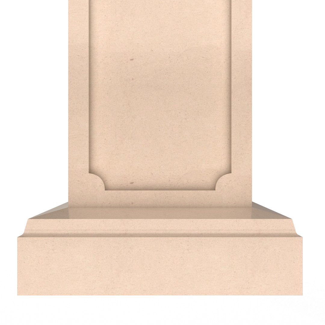 3D Square Column Pedestal Model - TurboSquid 1813399