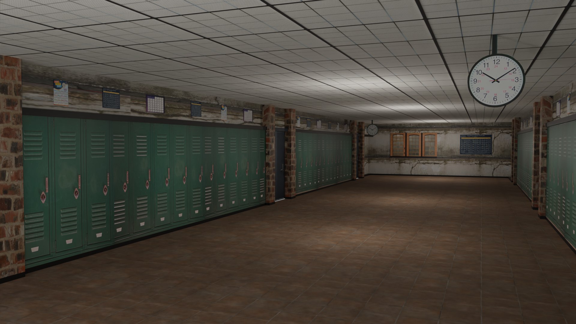 School Hallway 3D Model - TurboSquid 2132062