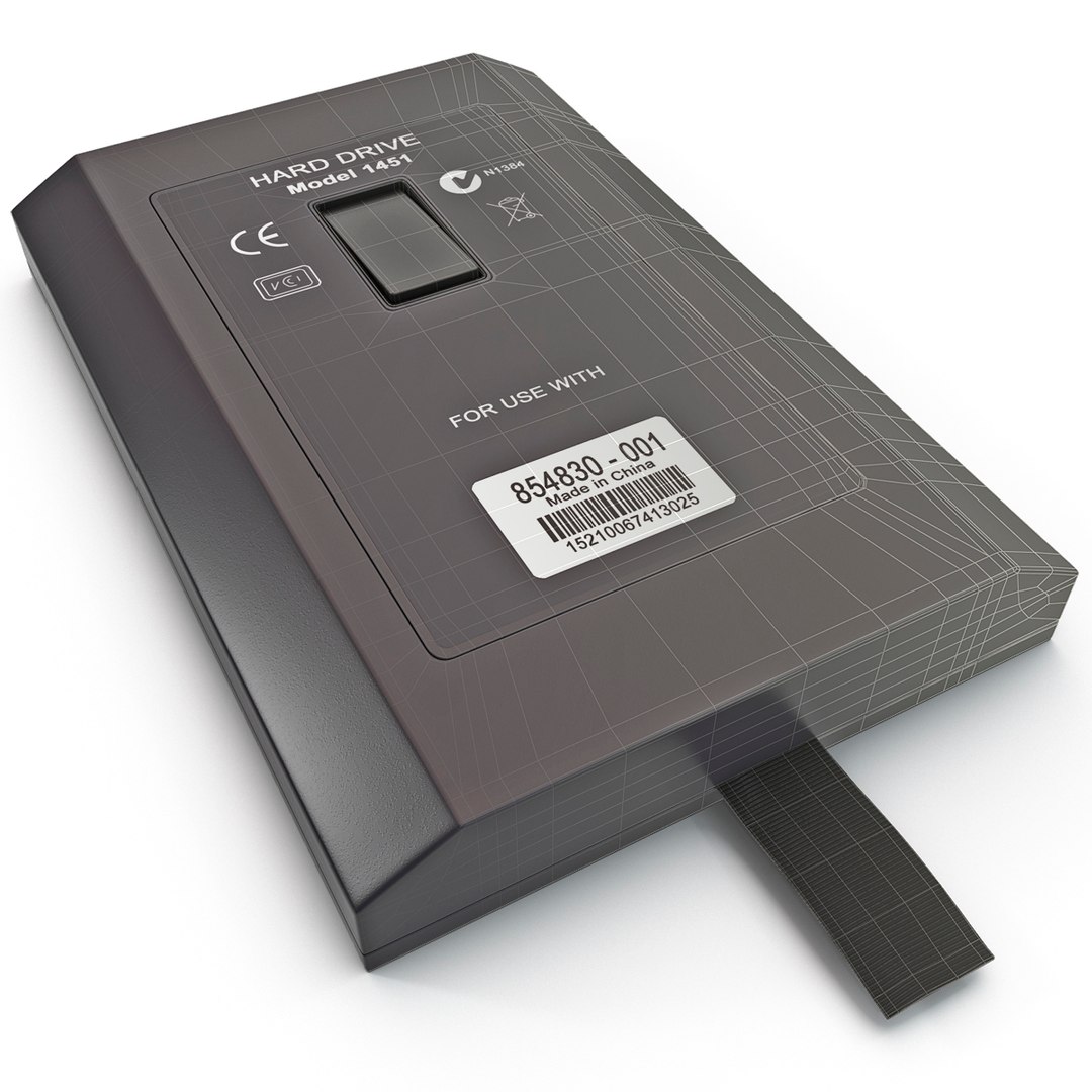 3d model hdd hard drive disk