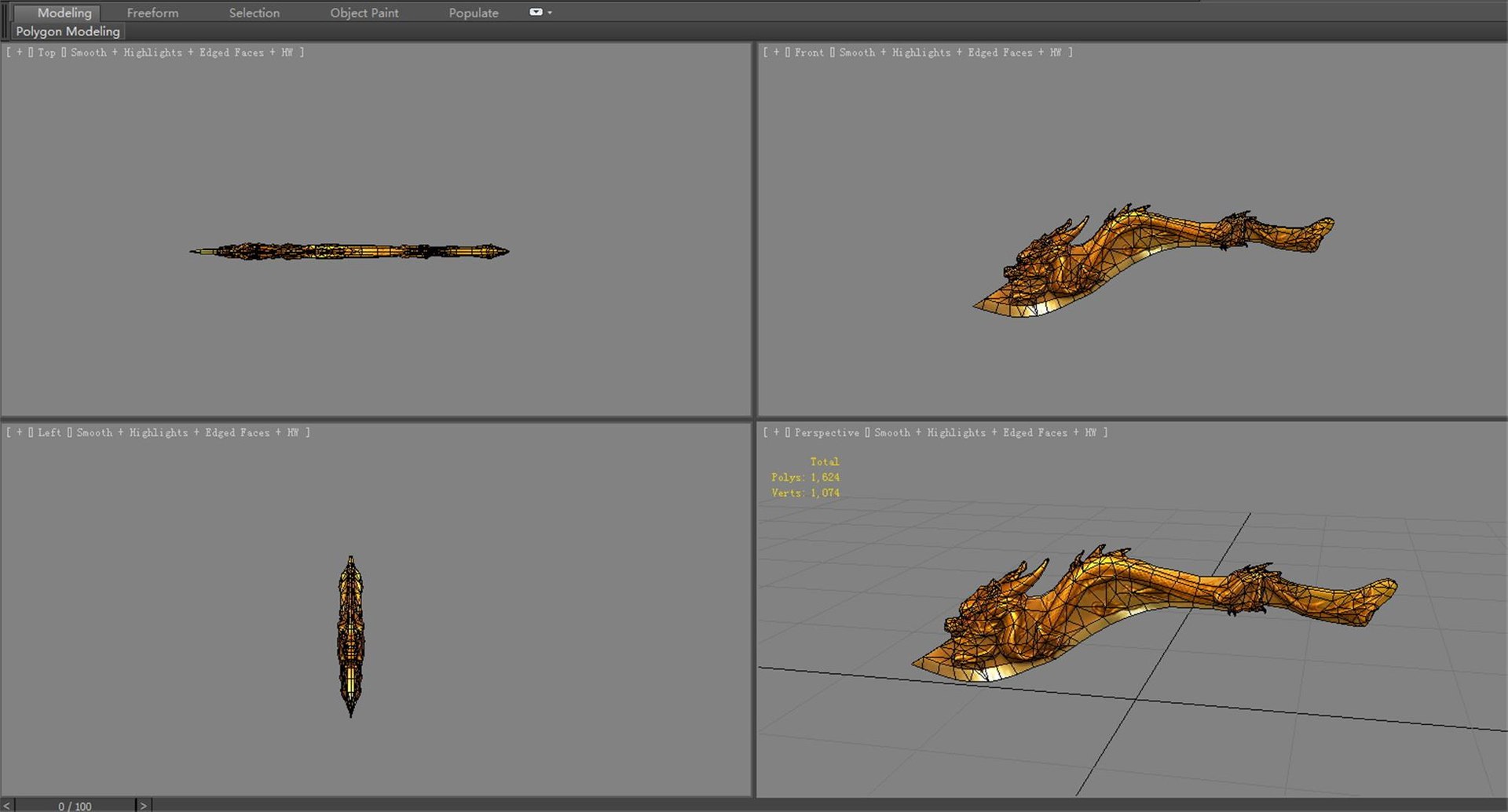 3D Golden Dragon Dagger - Ancient Weapons - TurboSquid 2109988