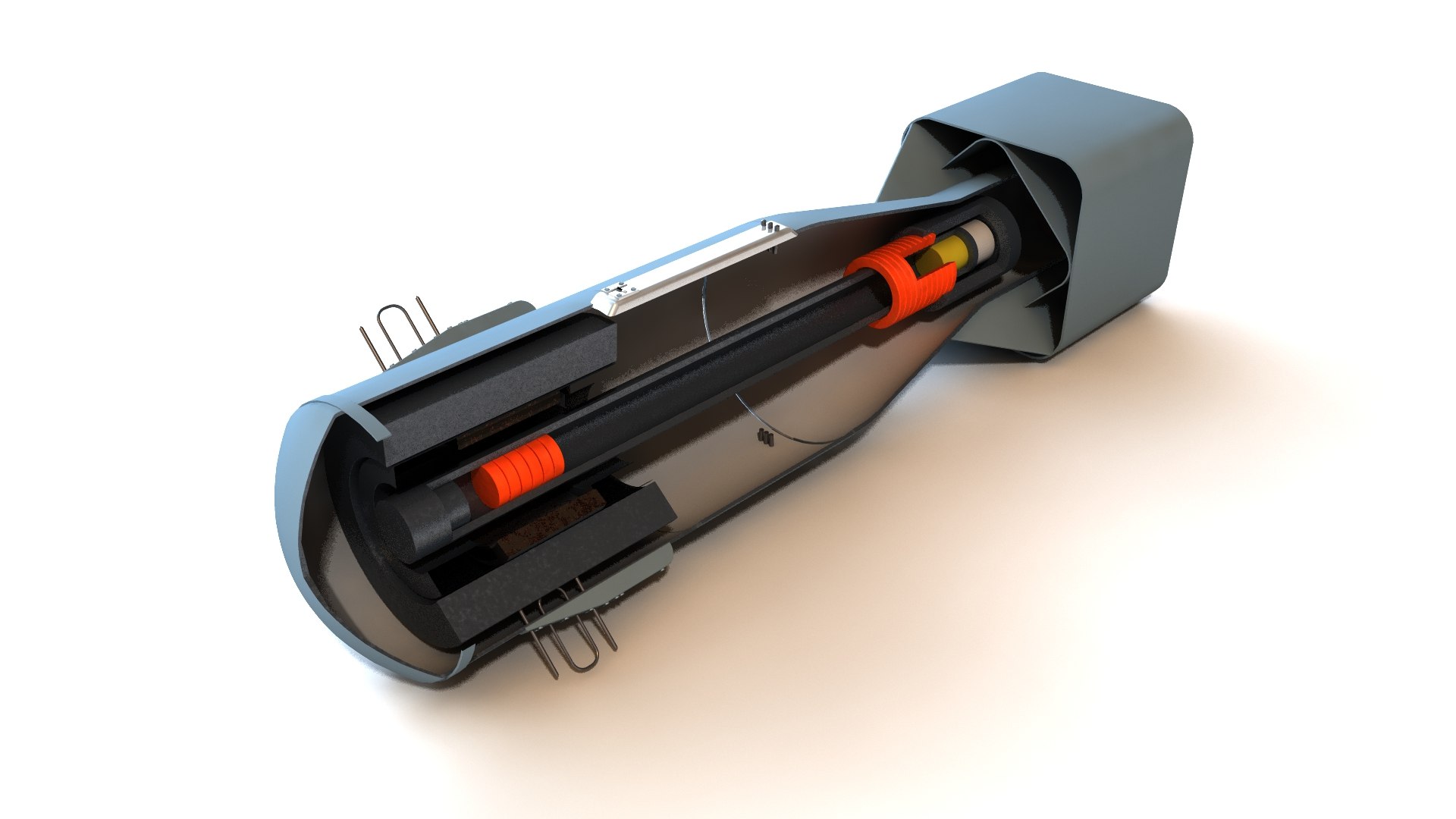 Little Boy Atomic Bomb With Interior 3D Model - TurboSquid 1722736
