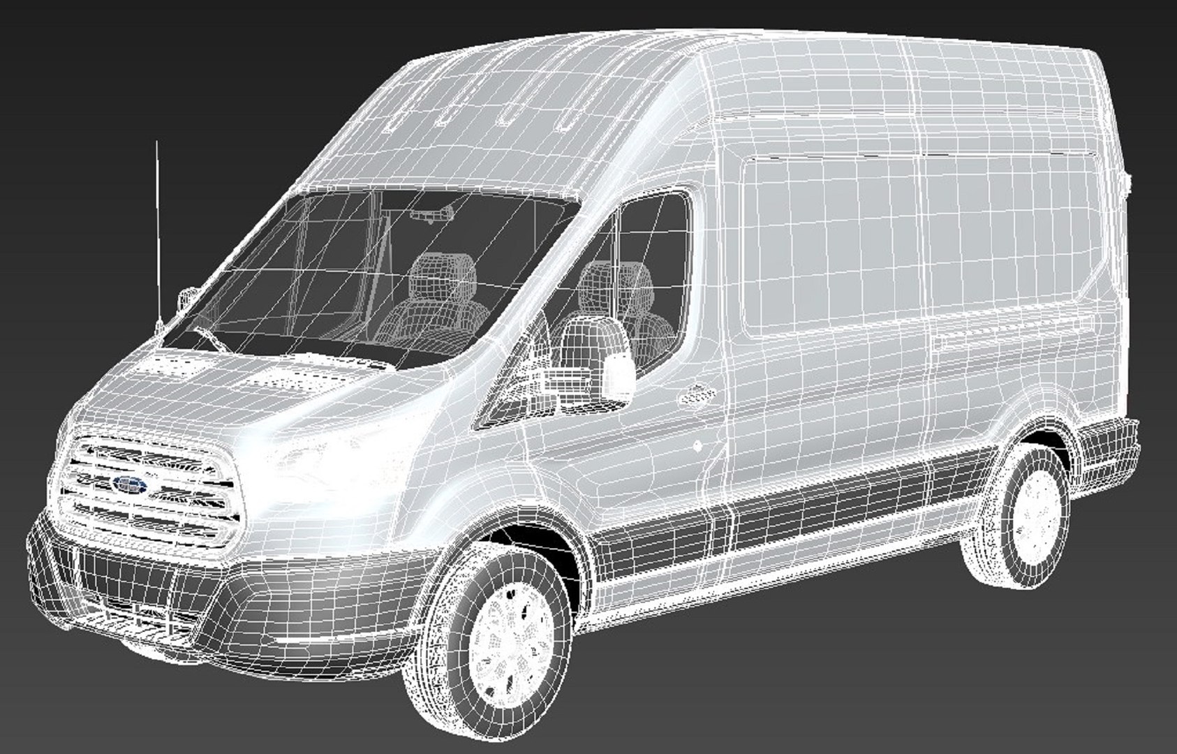 2013 2014 Van Transit 3d Model