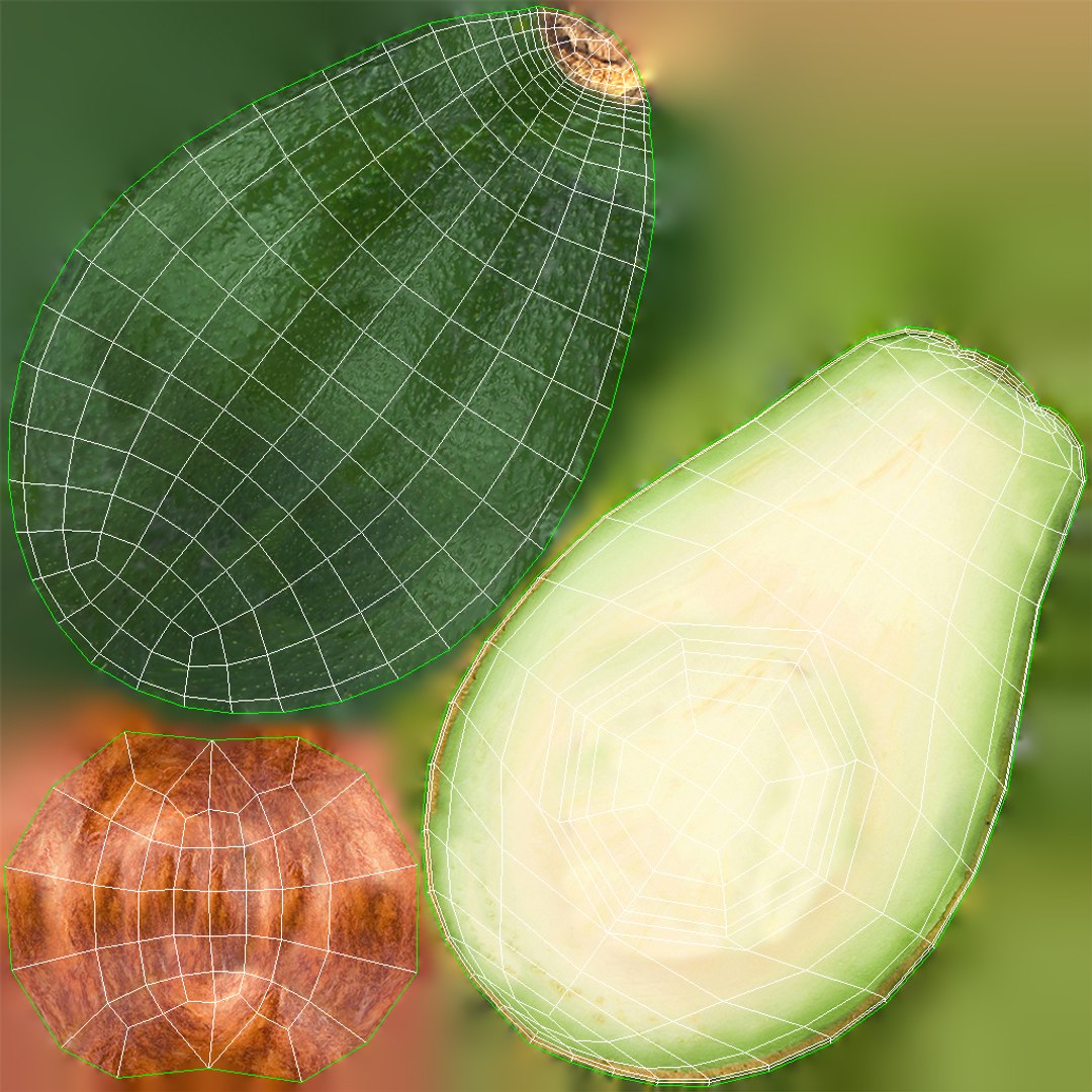 Avocado Photorealistic 3d Model