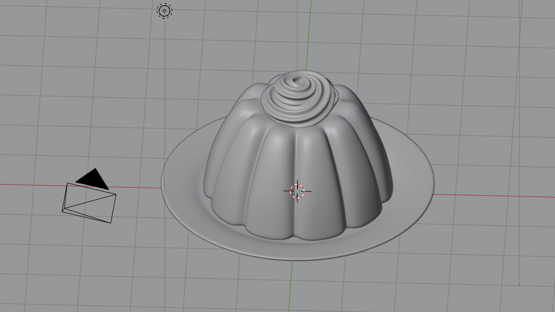 Clear Polygonal PuddingJelly Topped With Cream Dessert Plate 3D Model ...