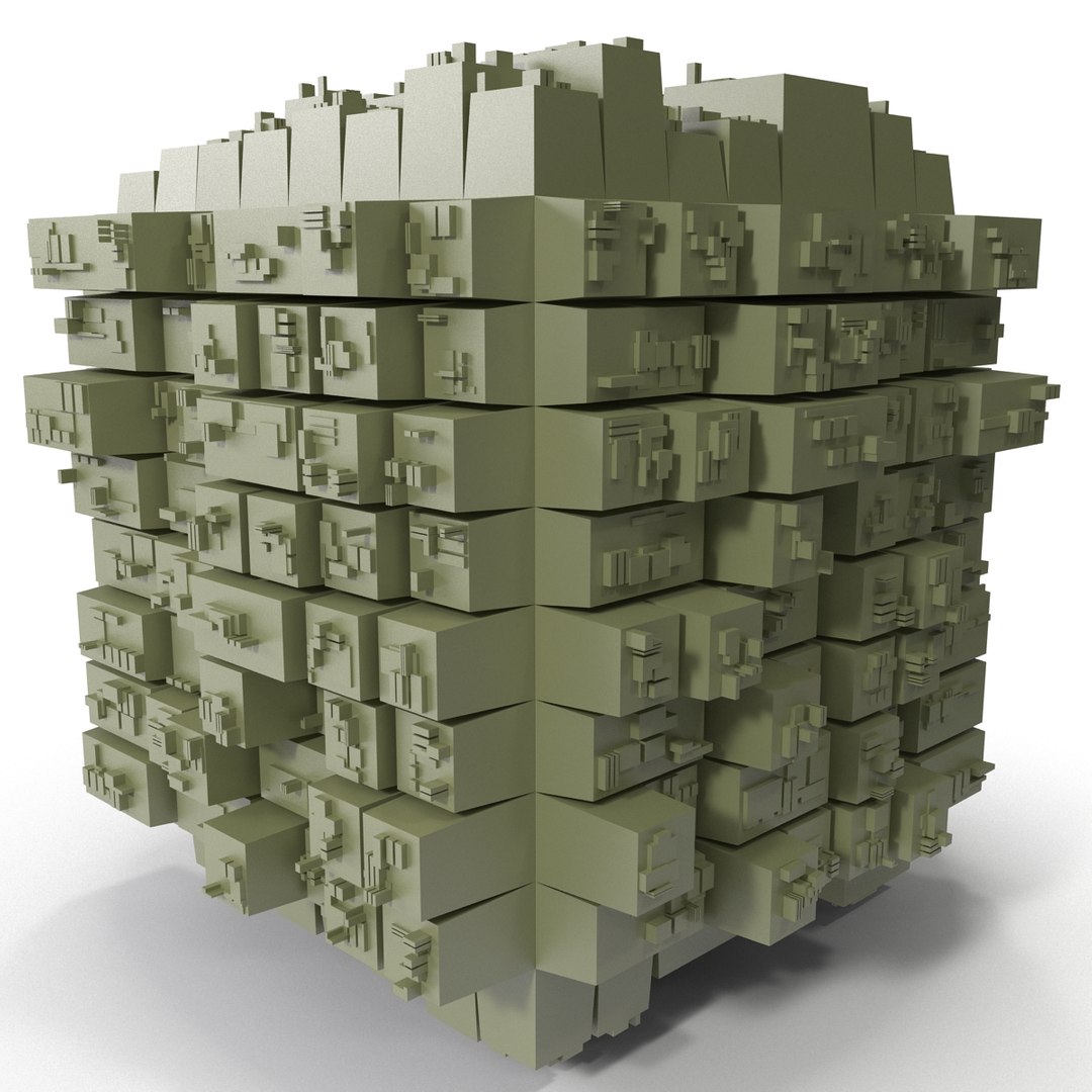 3d greeble square model
