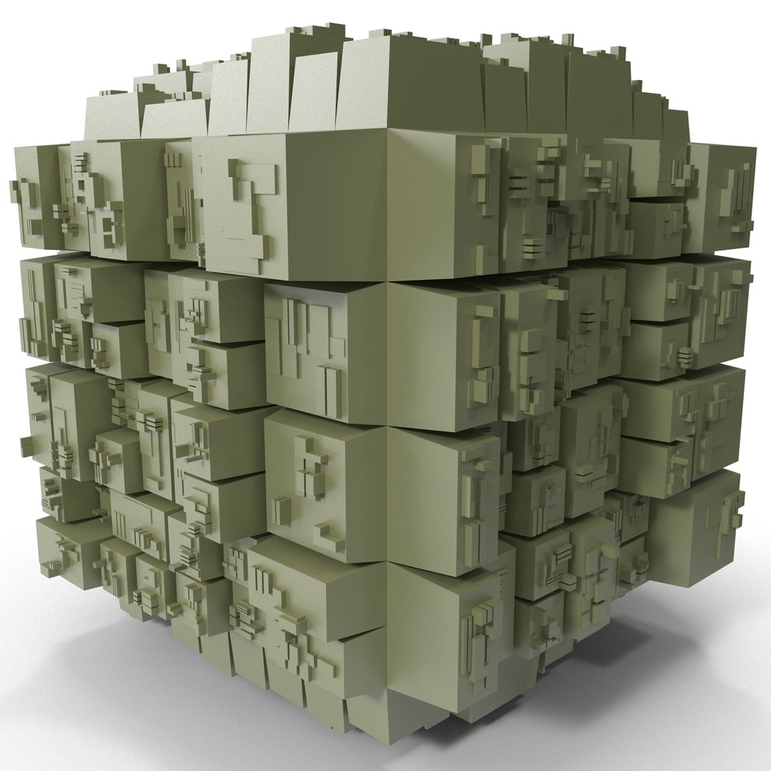 3d greeble square model