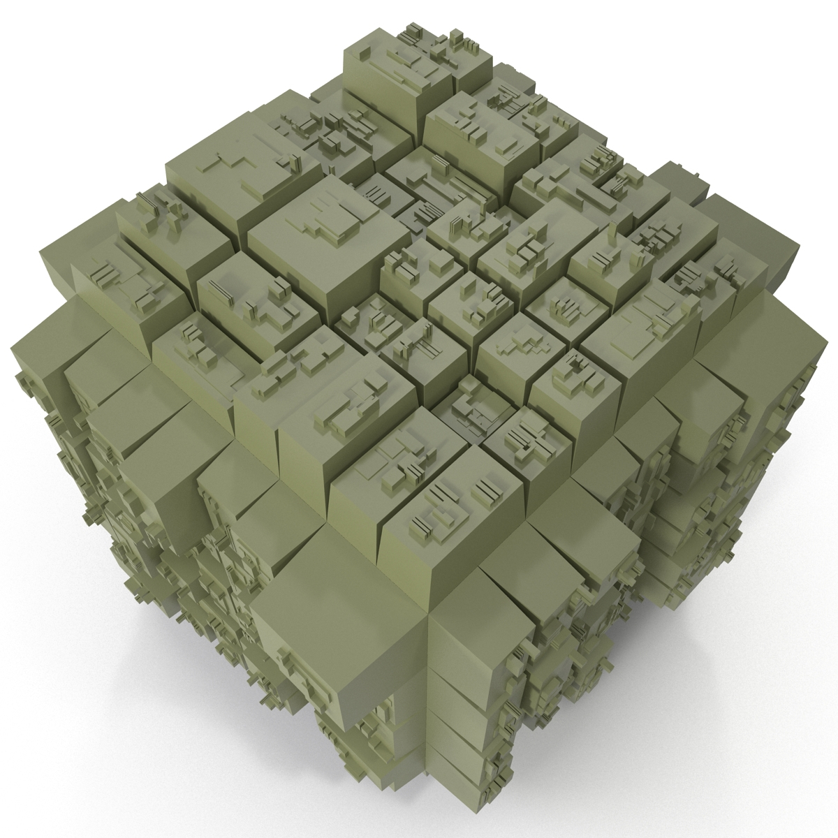 3d greeble square model