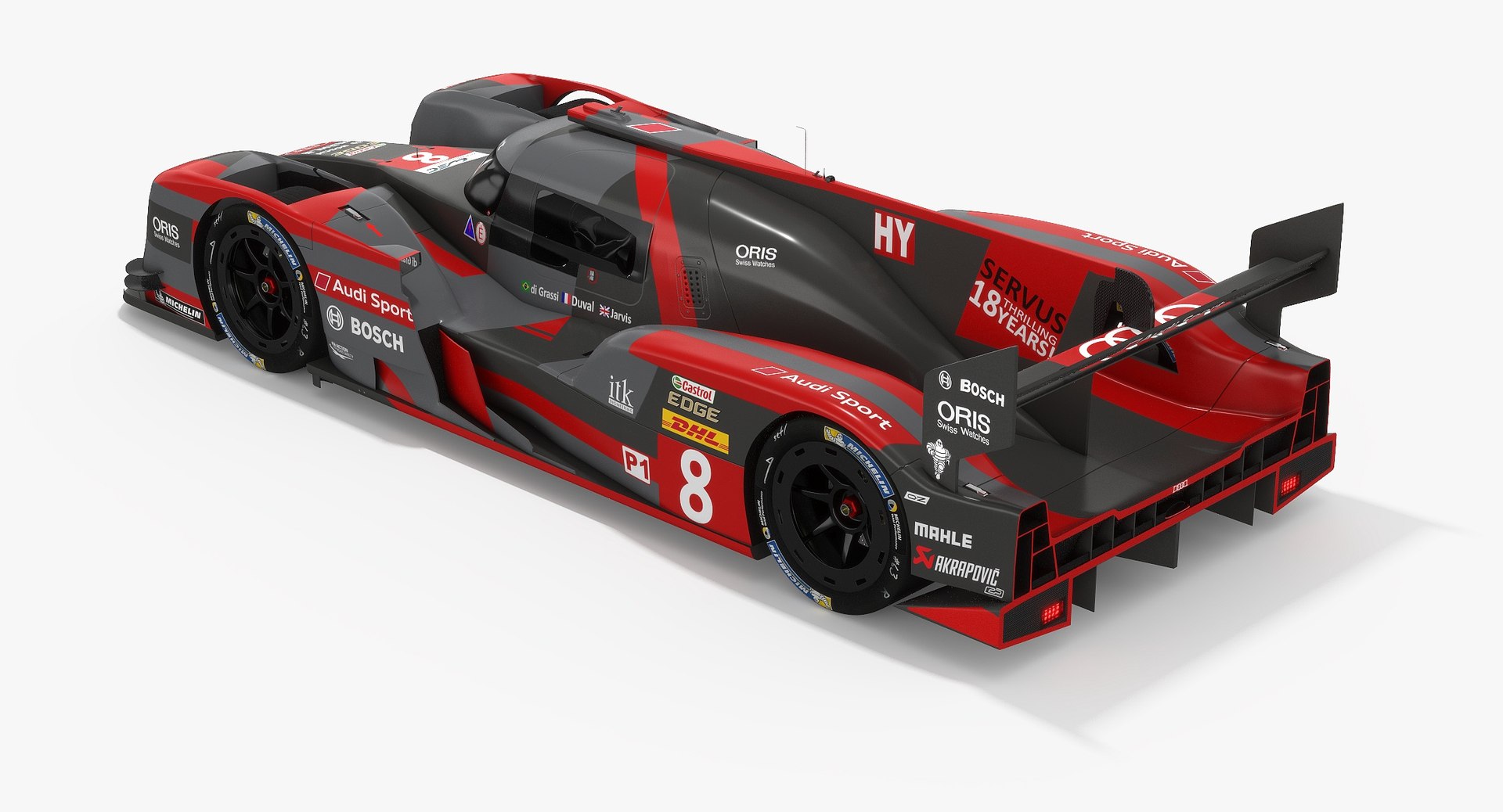 Audi R18 2016-spec Technology 3D Model - TurboSquid 1286683