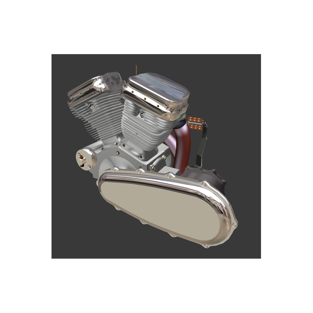 Engine Motorcycle 3d Blend