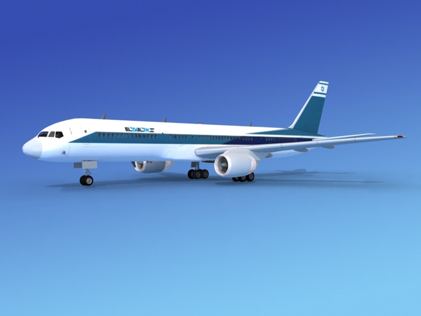 3d model of airline boeing 757 757-200