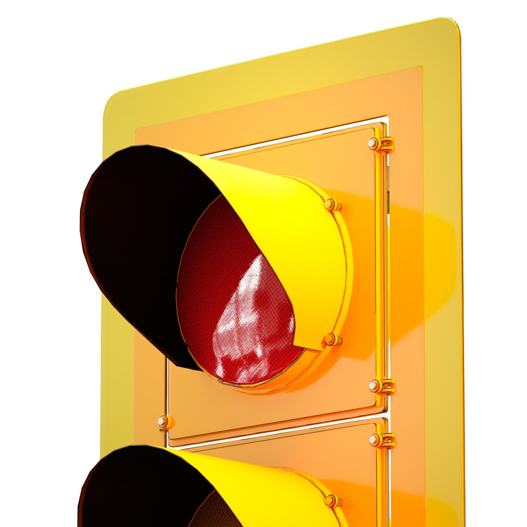 Yellow traffic light model - TurboSquid 2011778