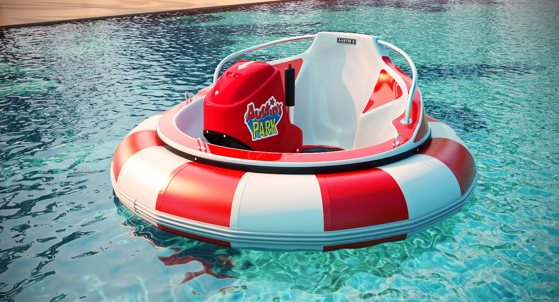 3D Amusement Park Bumper Boat - TurboSquid 1242737