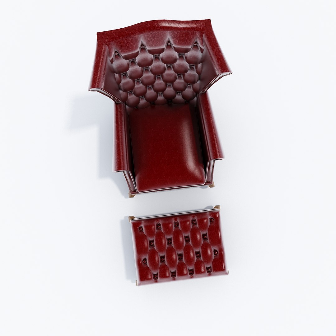 3d Model Queen Ann Wingback Chair