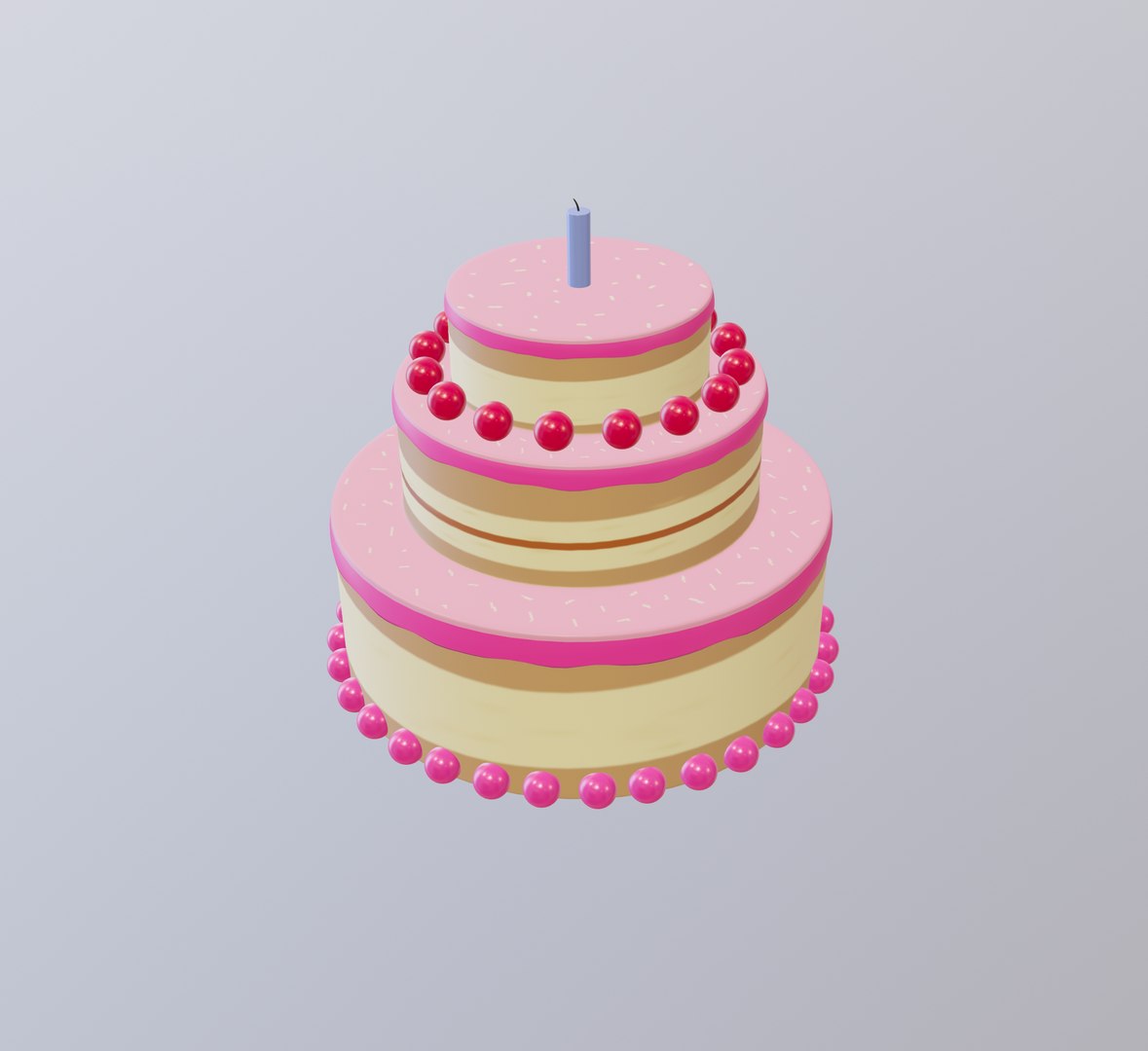 3D Cake Balls Candle Model - TurboSquid 1482100