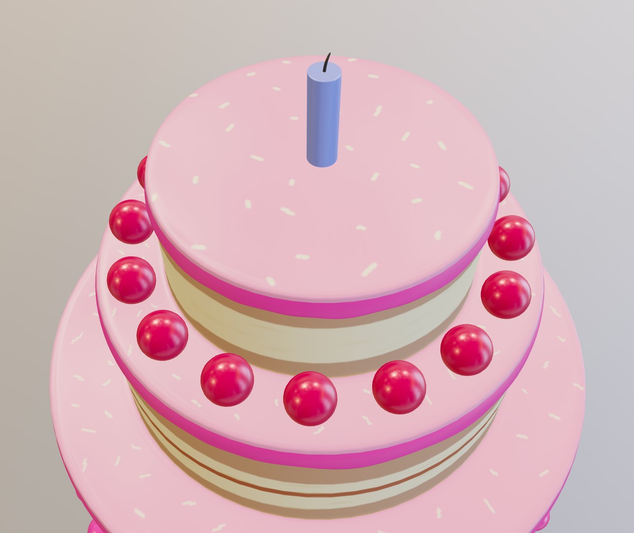 3D Cake Balls Candle Model - TurboSquid 1482100