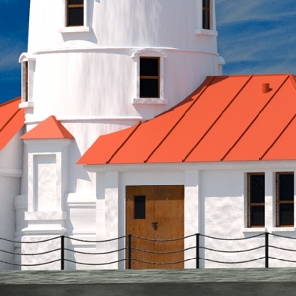 3d lighthouse artificial rock model