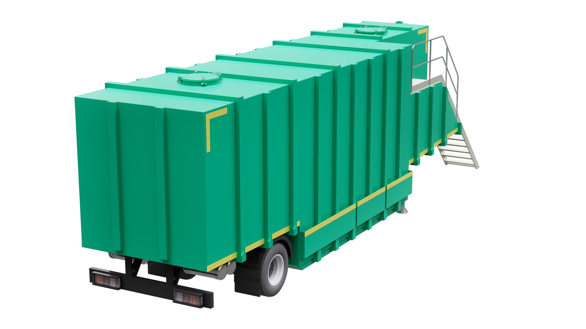 Frac Tank Semitrailer 3D Model - TurboSquid 2213591