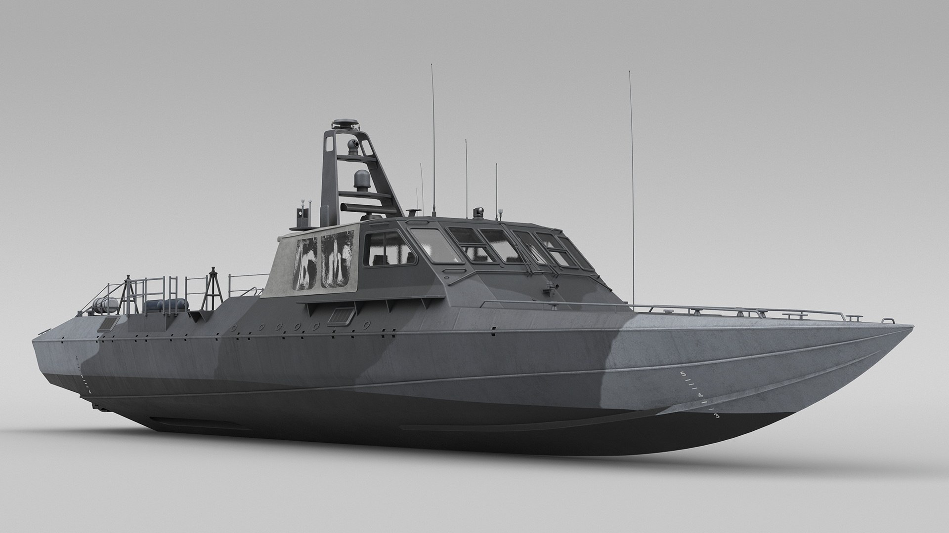 Military Boat Mark V Camo Dark 3D Model - TurboSquid 2217955