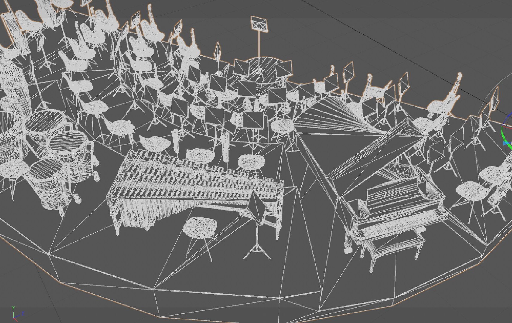 3D Orchestra Stage Model - TurboSquid 2017687