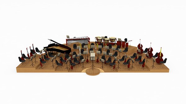 3D Orchestra Stage model - TurboSquid 2017687