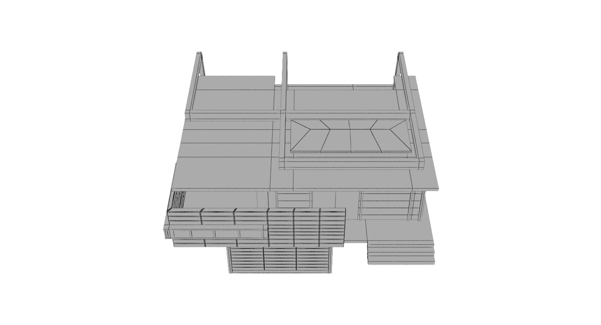 Tech Grey House 3D - TurboSquid 1273854