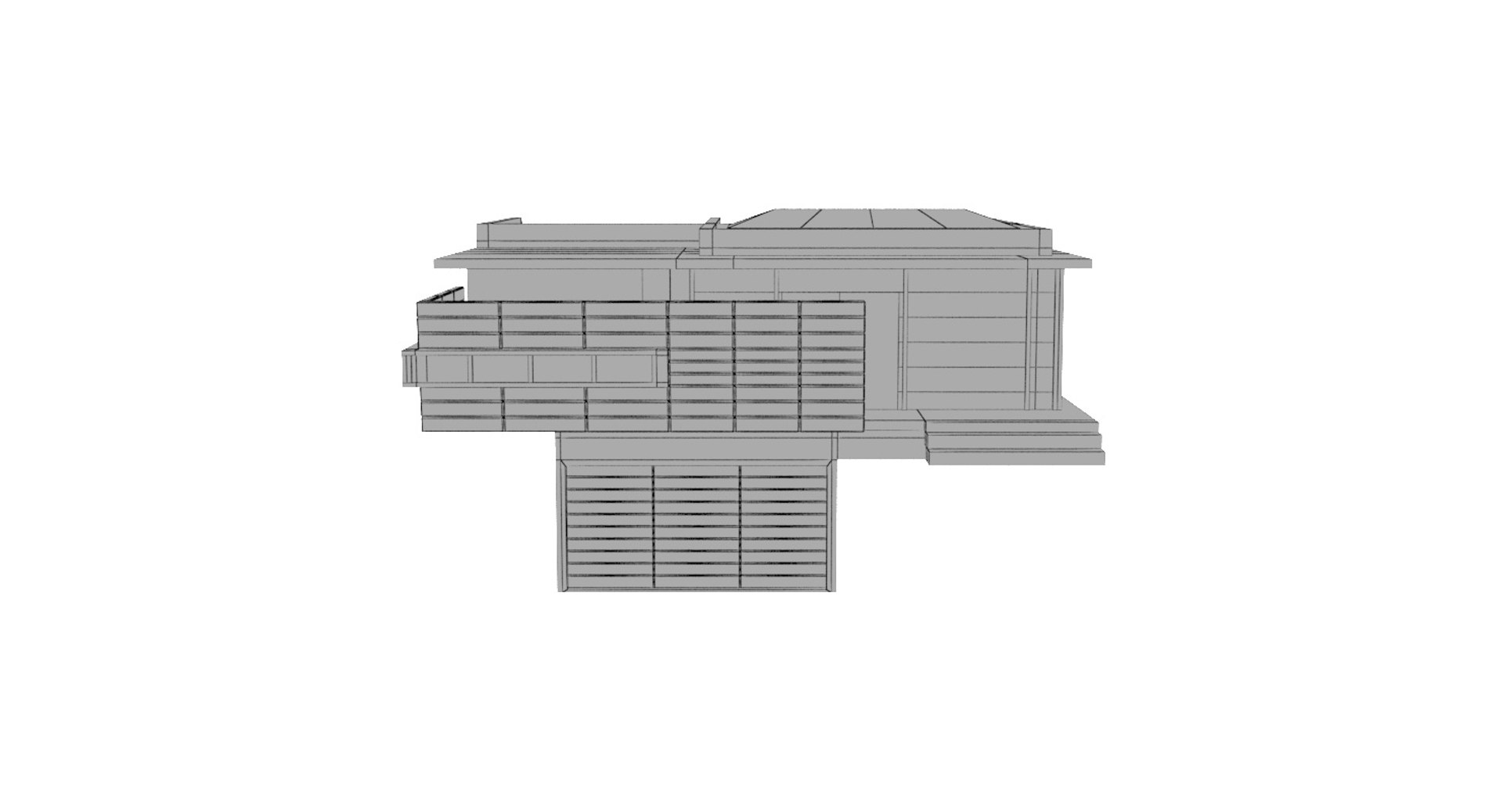 Tech Grey House 3D - TurboSquid 1273854