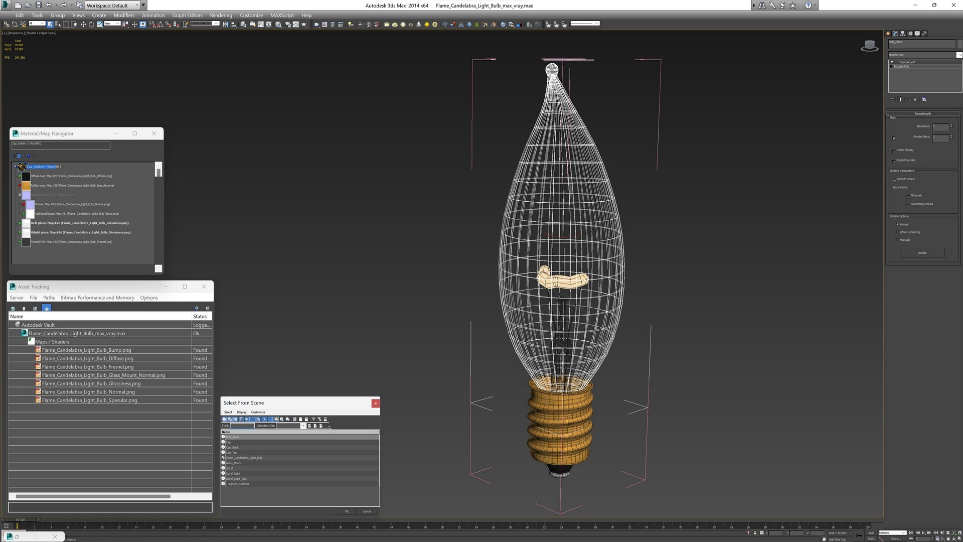 Flame Candelabra Light Bulb 3D Model - TurboSquid 2238907