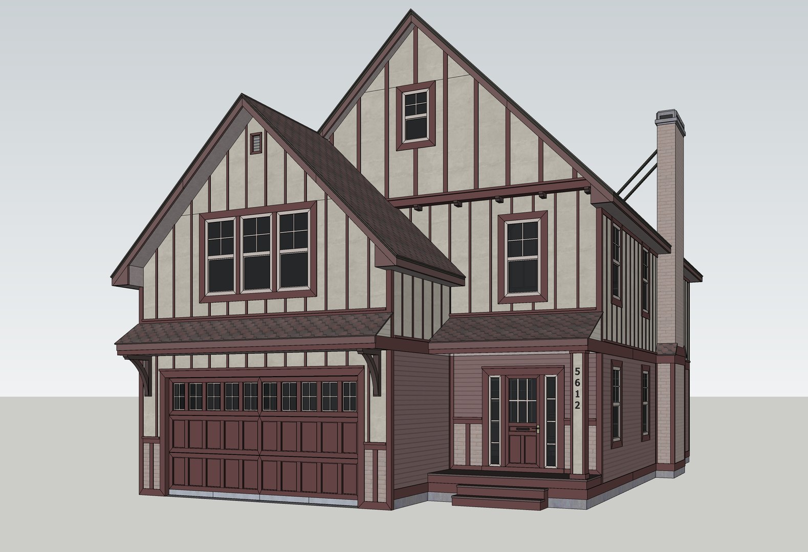 3D Traditional American House Model - TurboSquid 1296710