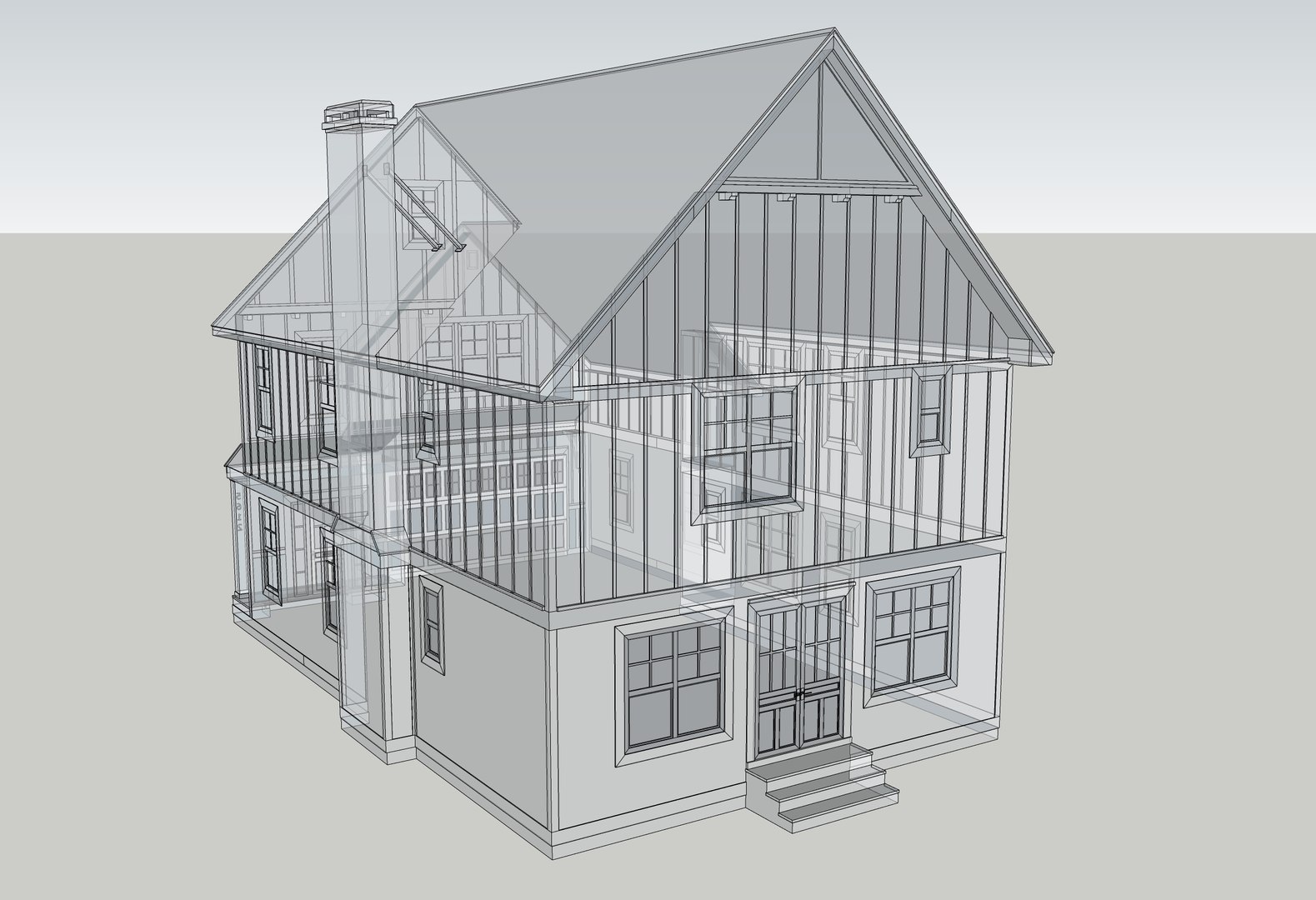 3D Traditional American House Model - TurboSquid 1296710