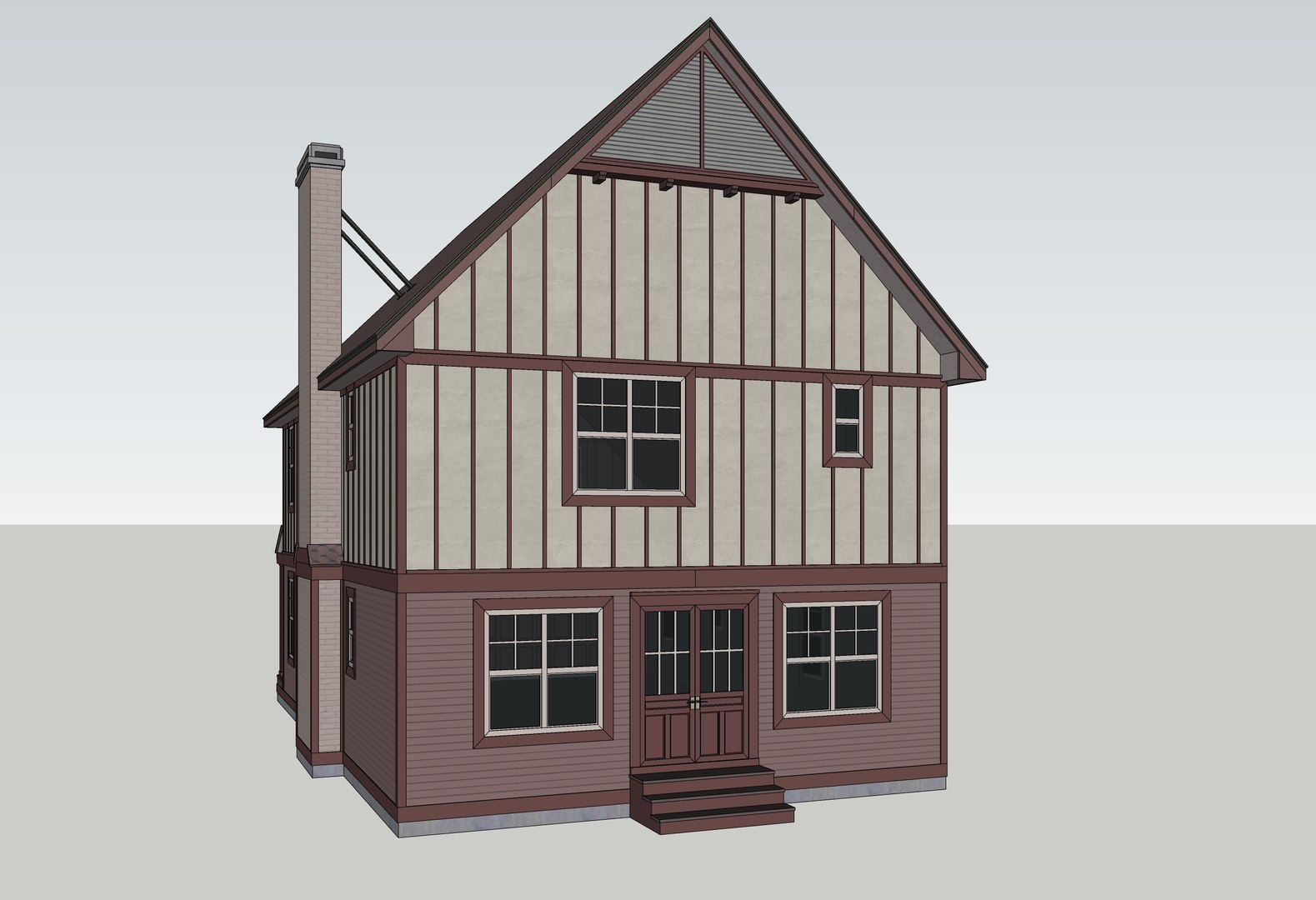3D Traditional American House Model - TurboSquid 1296710