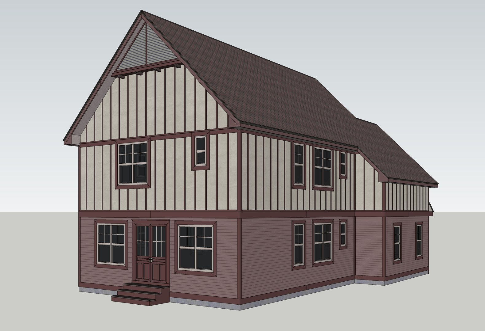 3D Traditional American House Model - TurboSquid 1296710