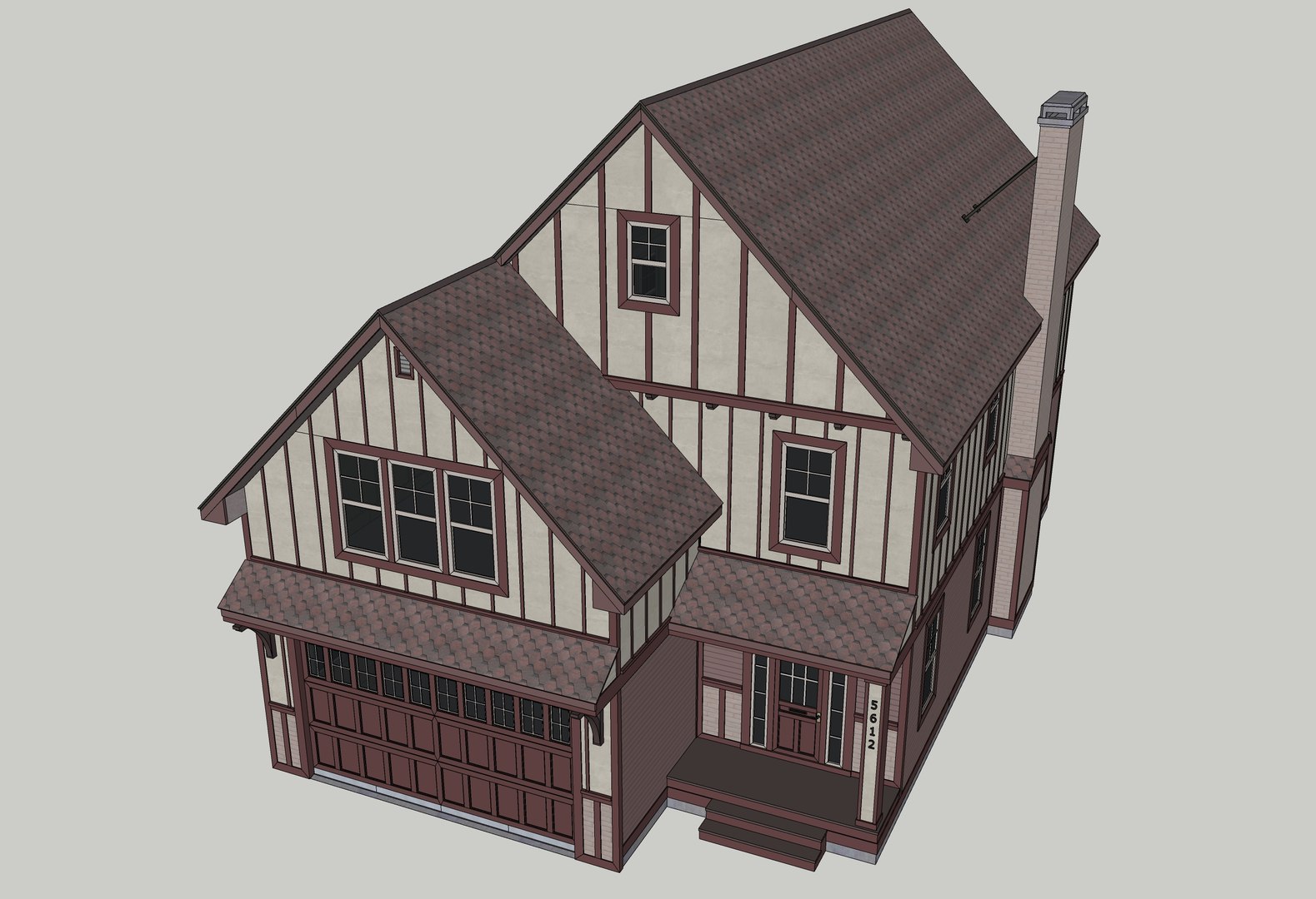 3D Traditional American House Model - TurboSquid 1296710