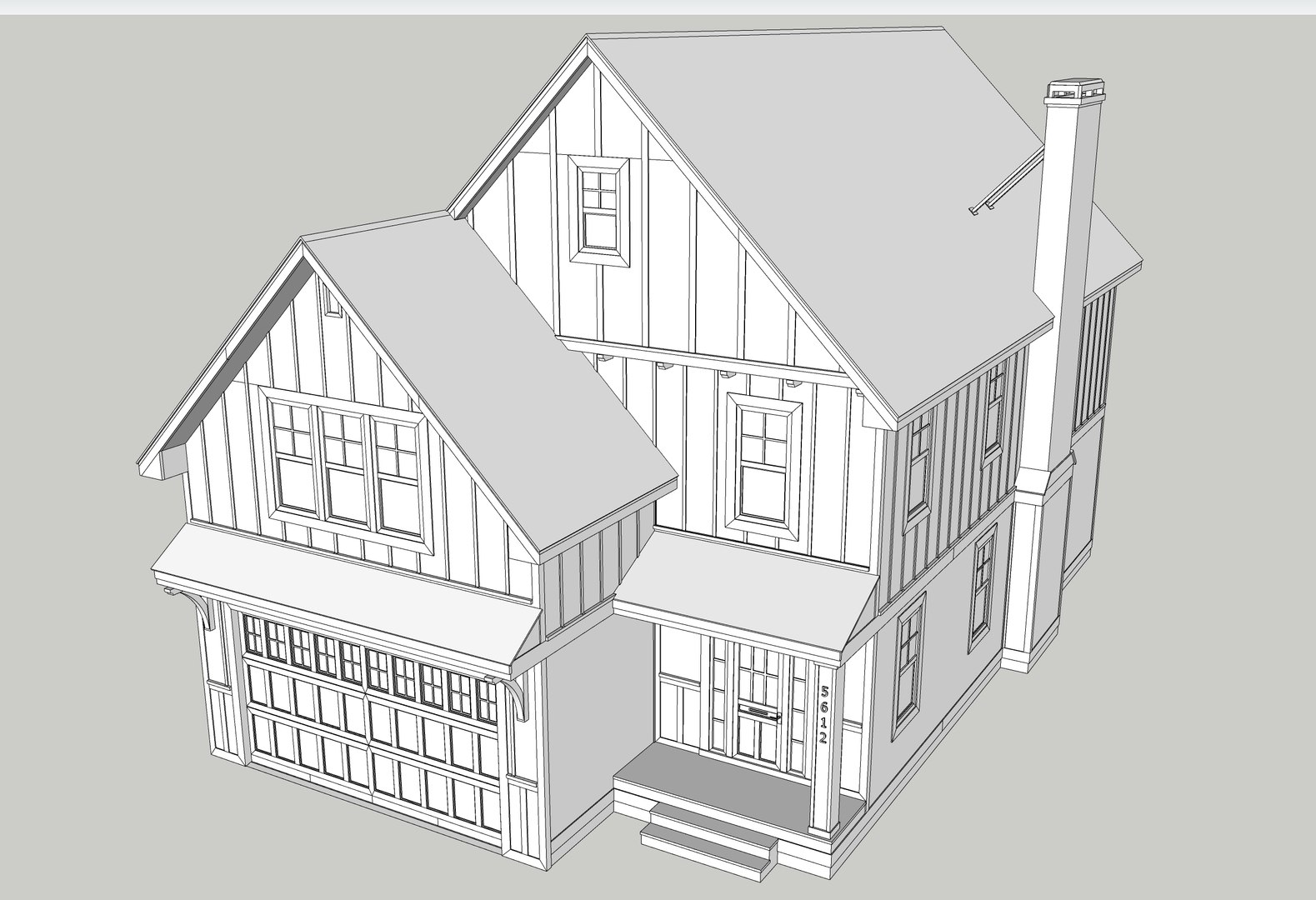 3D Traditional American House Model - TurboSquid 1296710