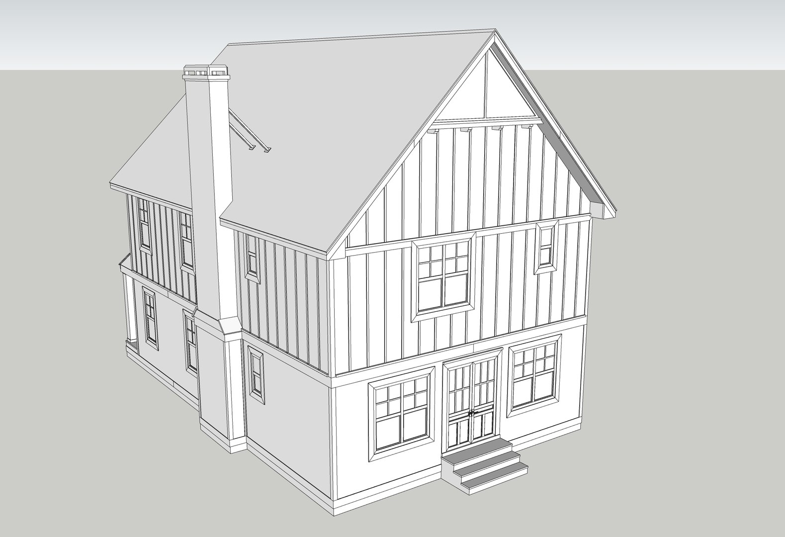 3D Traditional American House Model - TurboSquid 1296710