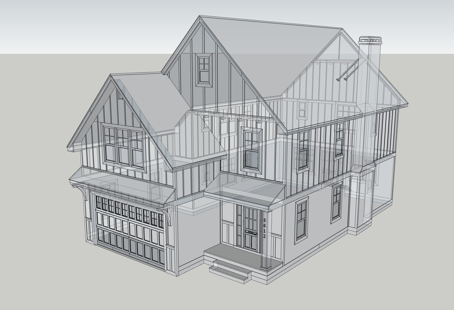 3D Traditional American House Model - TurboSquid 1296710